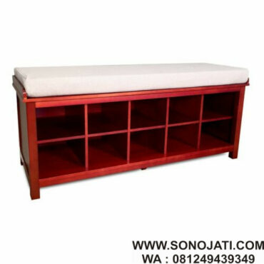 Bangku Minimalis Penyimpanan Sepatu Shoe Storage Bench - Sono Jati ...