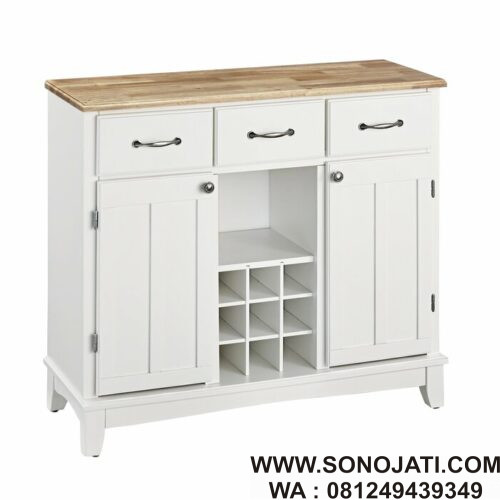 Bufet Dapur Minimalis Modern Presswood Traditional - Sono Jati Furniture